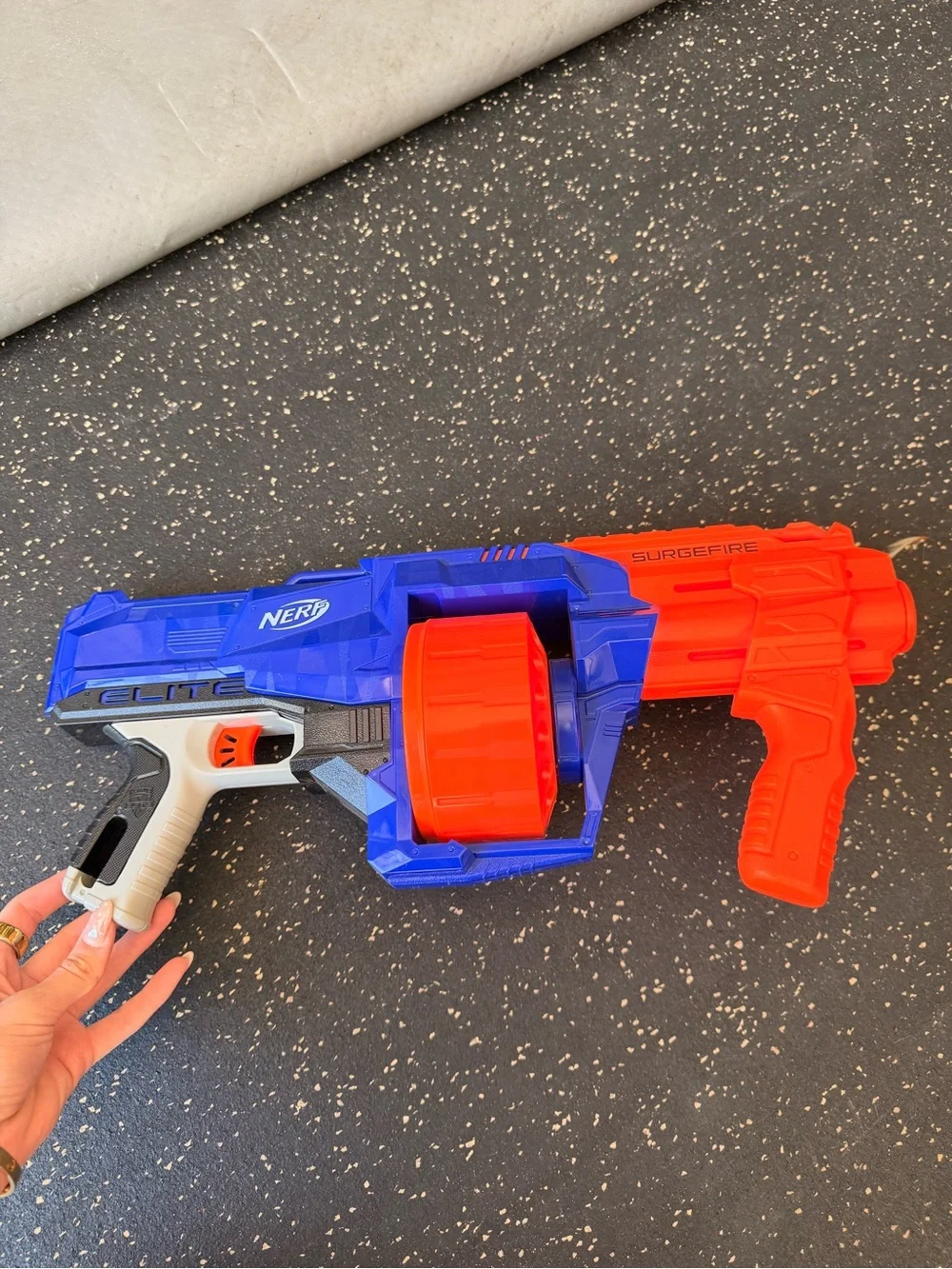 Nerf | Toys | Nerf Elite Surgefire Blue Orange And White Dart Blaster ...